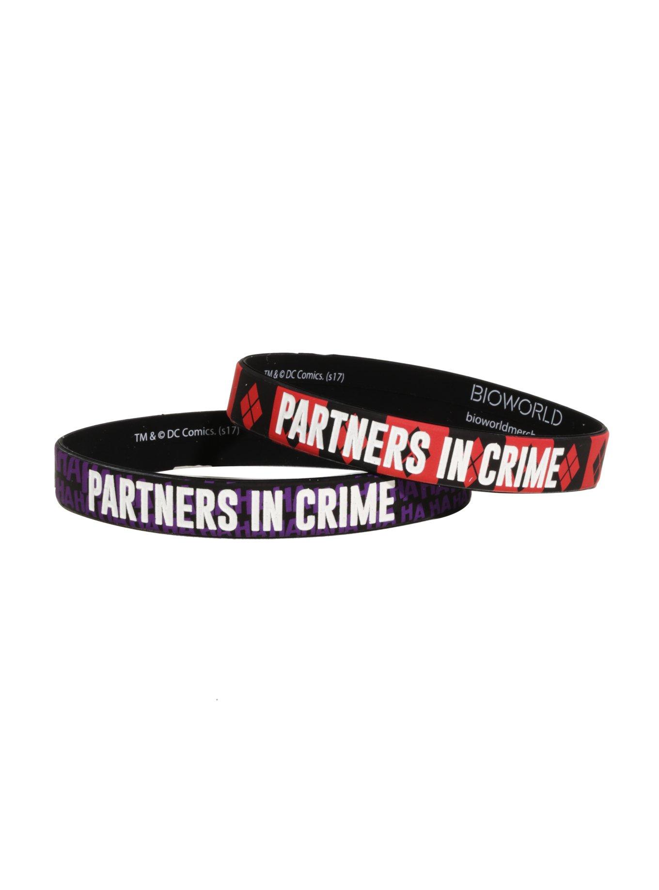 DC Comics Harley & Joker Partners Rubber Bracelet Set | Hot Topic