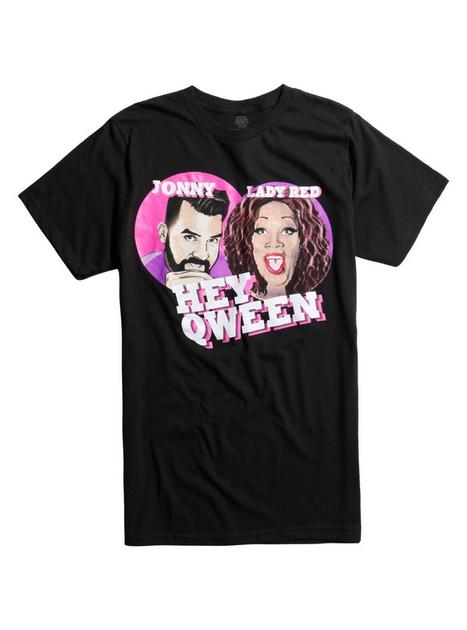 Drag Queen Merch Hey Qween Jonny & Lady Red T-Shirt | Hot Topic