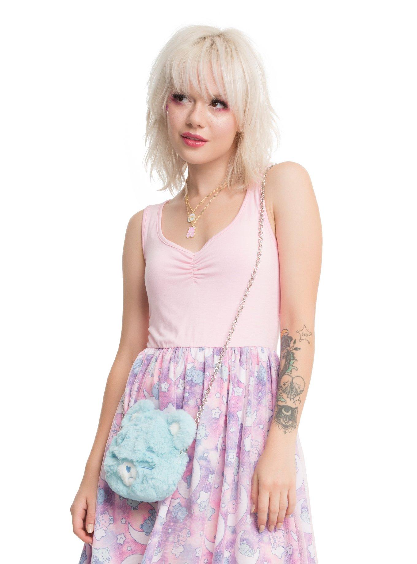 Loungefly Care Bears Grumpy Bear Face Crossbody Bag | Hot Topic