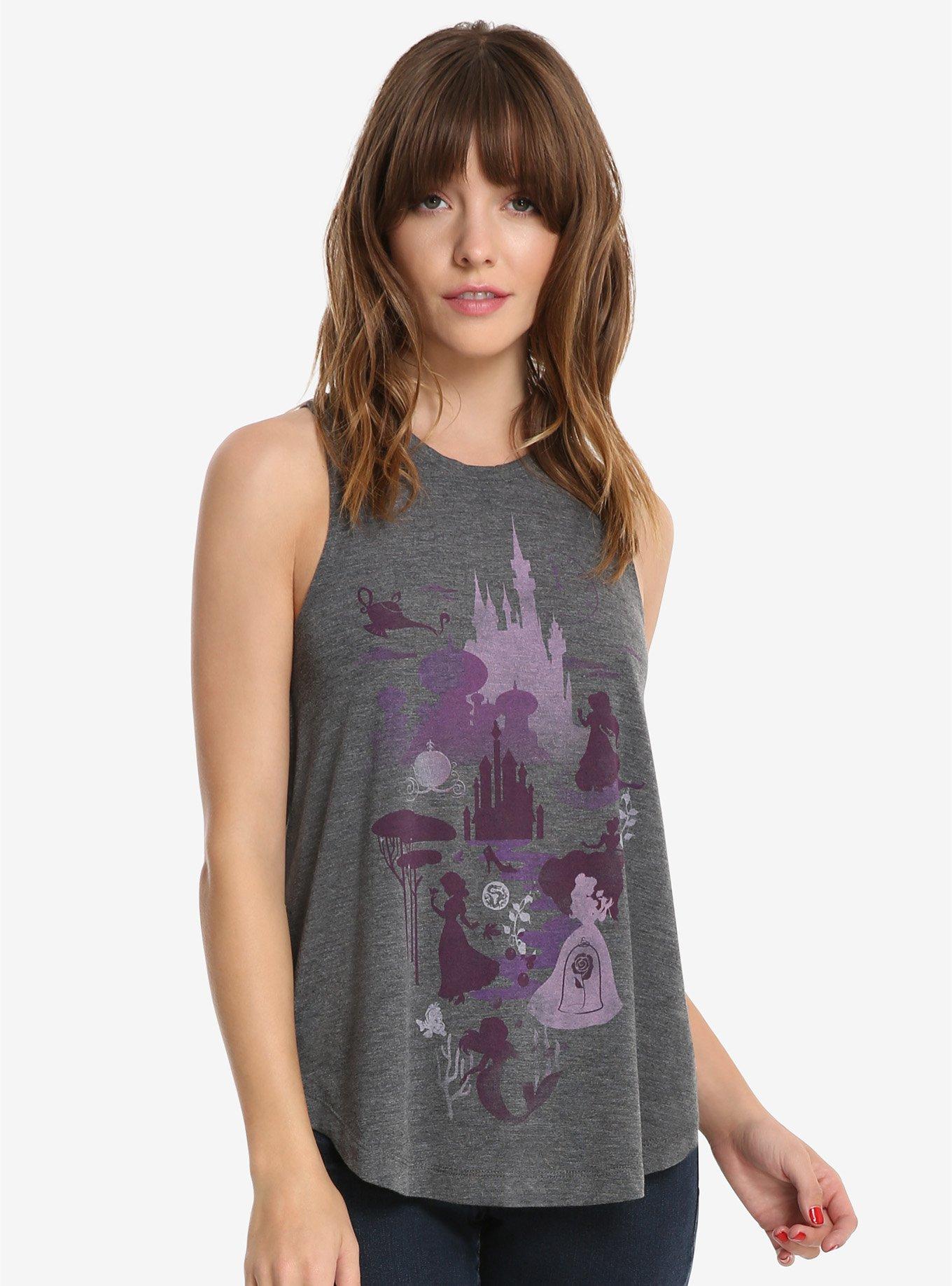 Disney Princesses Silhouette Womens Muscle Top | BoxLunch