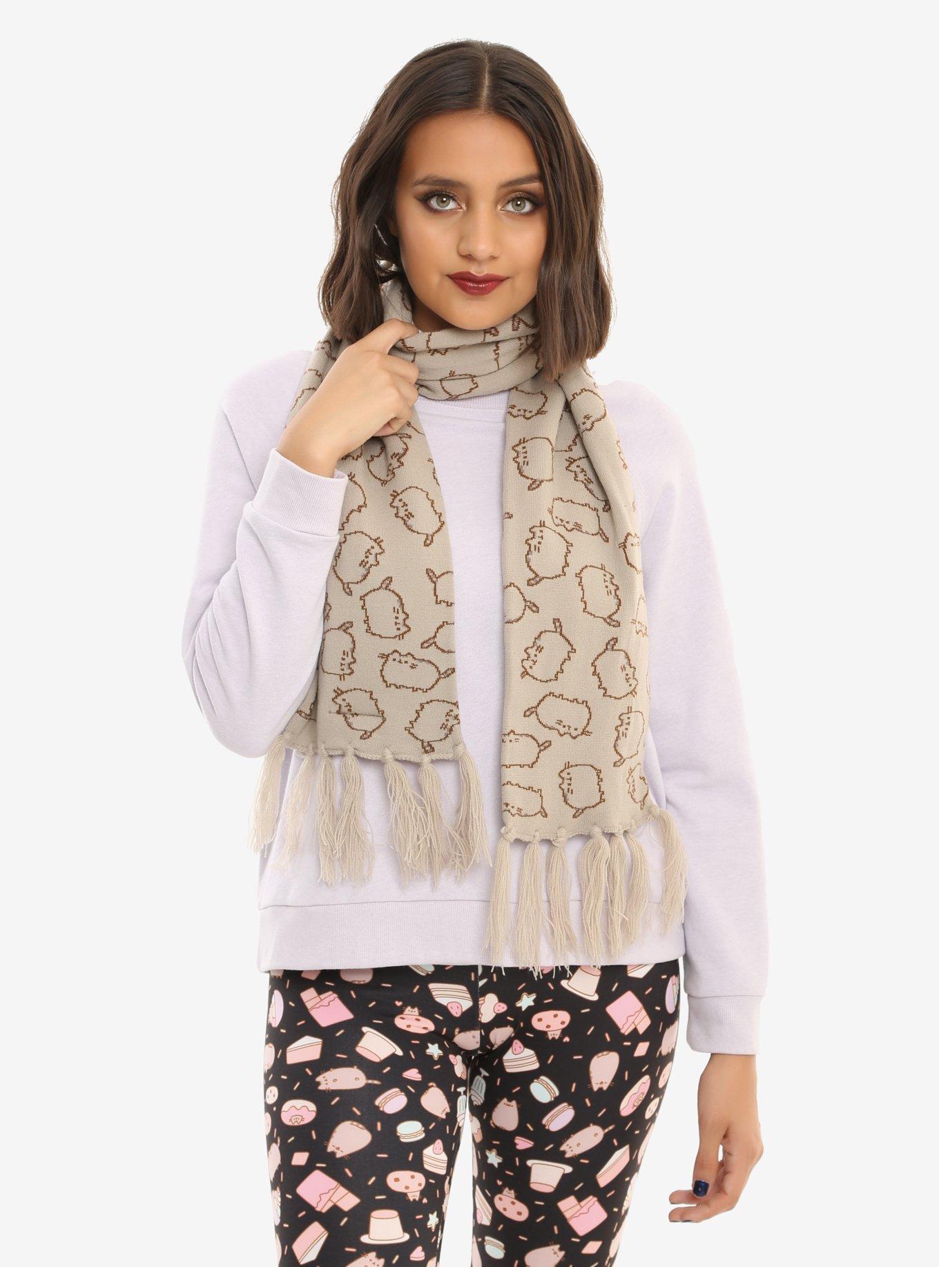 Pusheen Toss Print Knit Scarf | Hot Topic