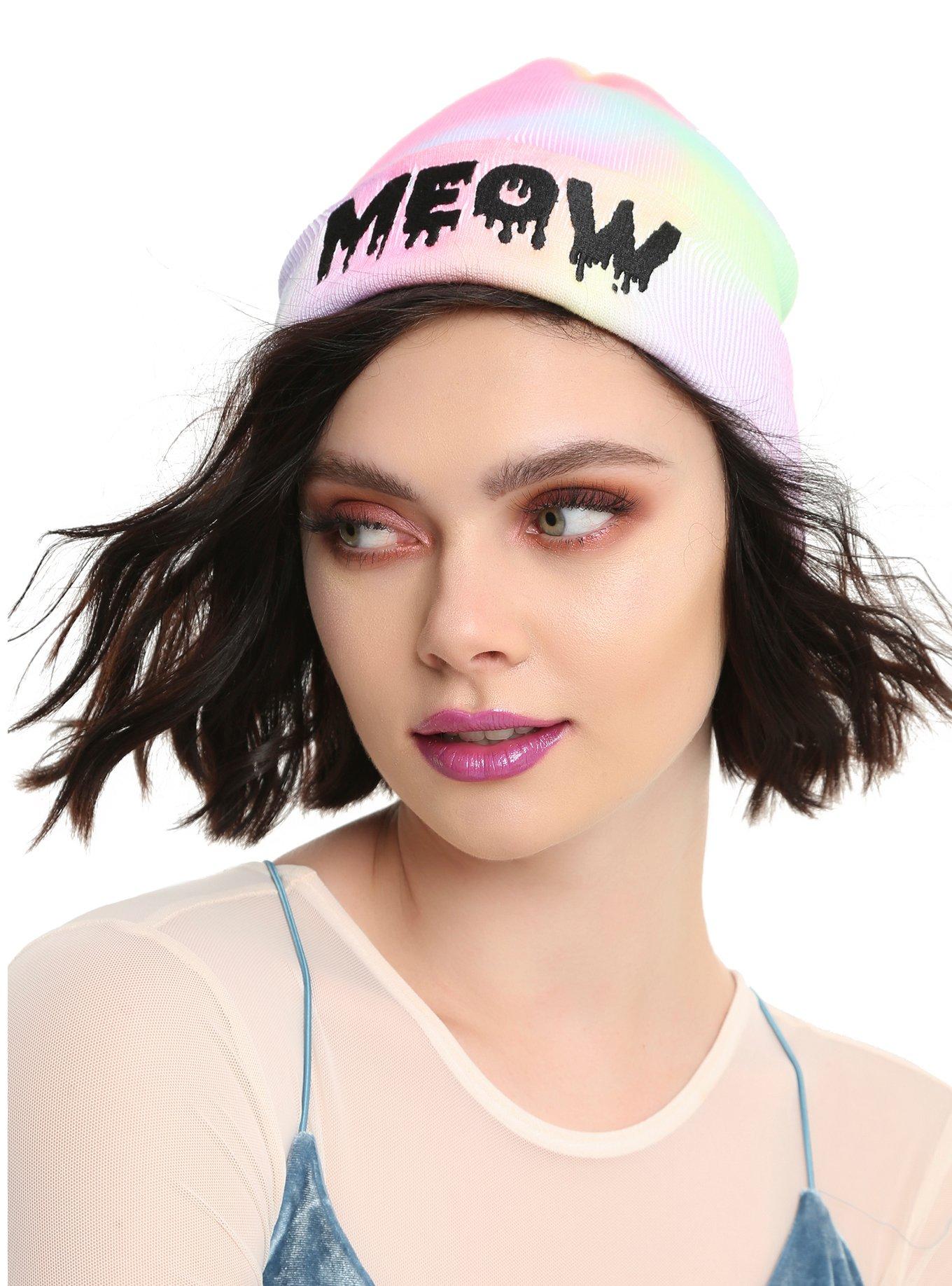 Meow Drippy Tie Dye Watchman Beanie | Hot Topic