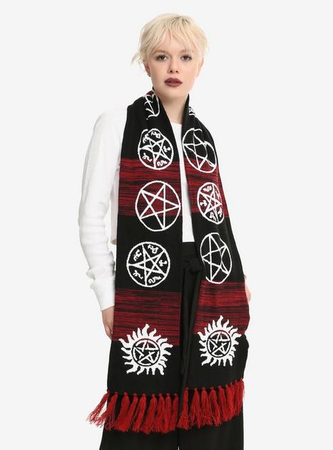 Supernatural Symbols Knit Scarf | Hot Topic