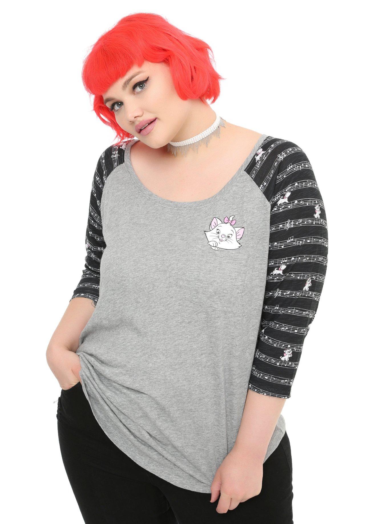 Disney The Aristocats Marie Pocket Music Girls Raglan Plus Size | Hot Topic