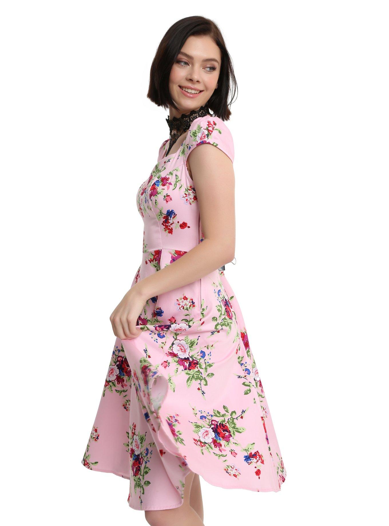 Pink Floral Swing Dress | Hot Topic