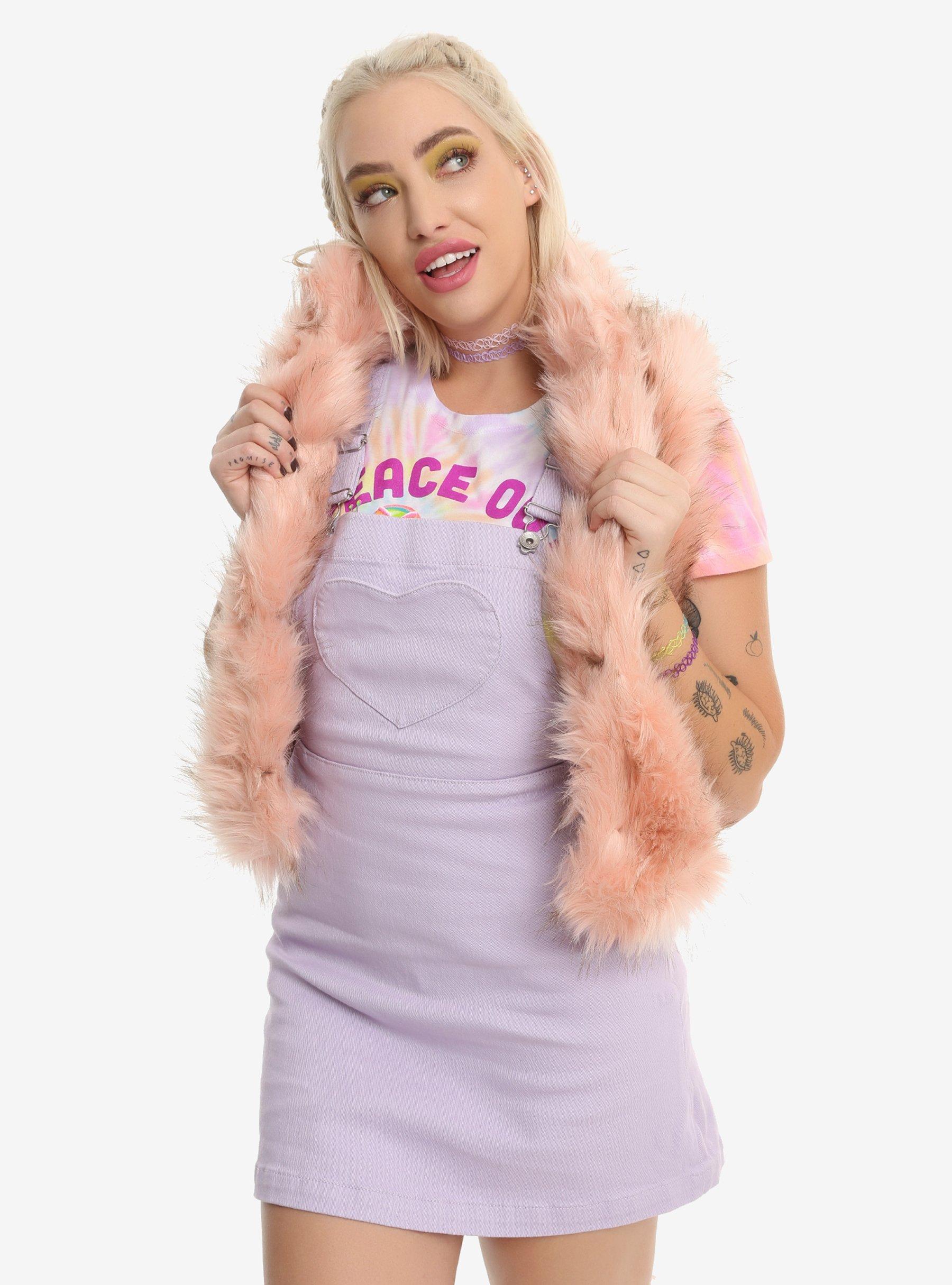 Pink Faux Fur Girls Vest | Hot Topic