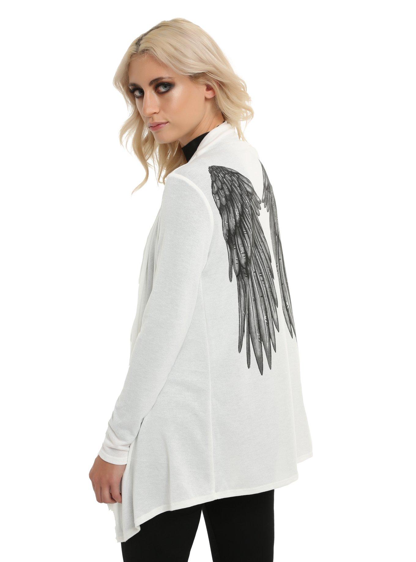 White Angel Wing Girls Cardigan | Hot Topic