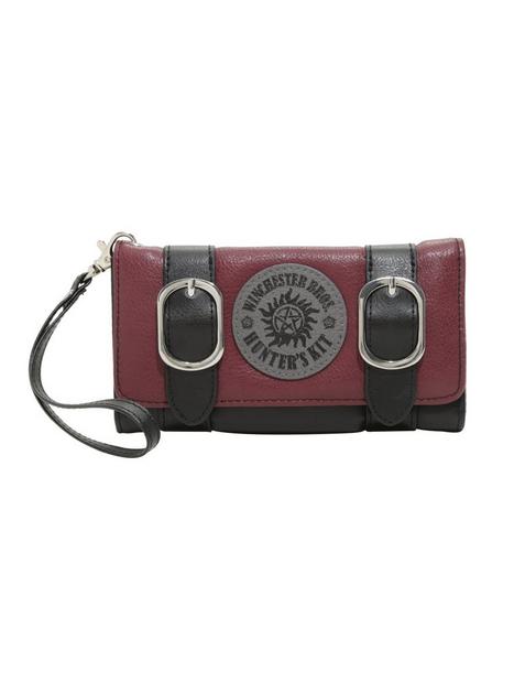 Supernatural Winchester Bros Hunter's Kit Double Buckle Flap Wallet ...