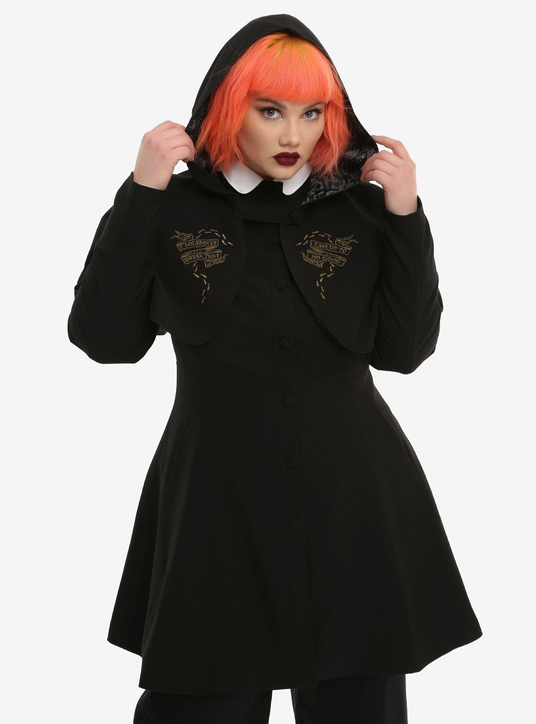 Harry Potter Marauder's Map Girls Capelet Coat Plus Size | Hot Topic