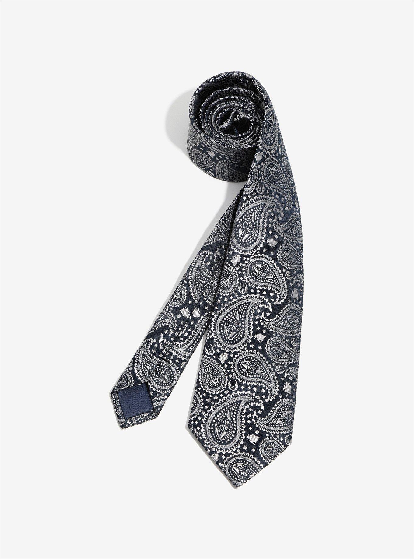 Star Wars Yoda Navy Paisley Tie | BoxLunch