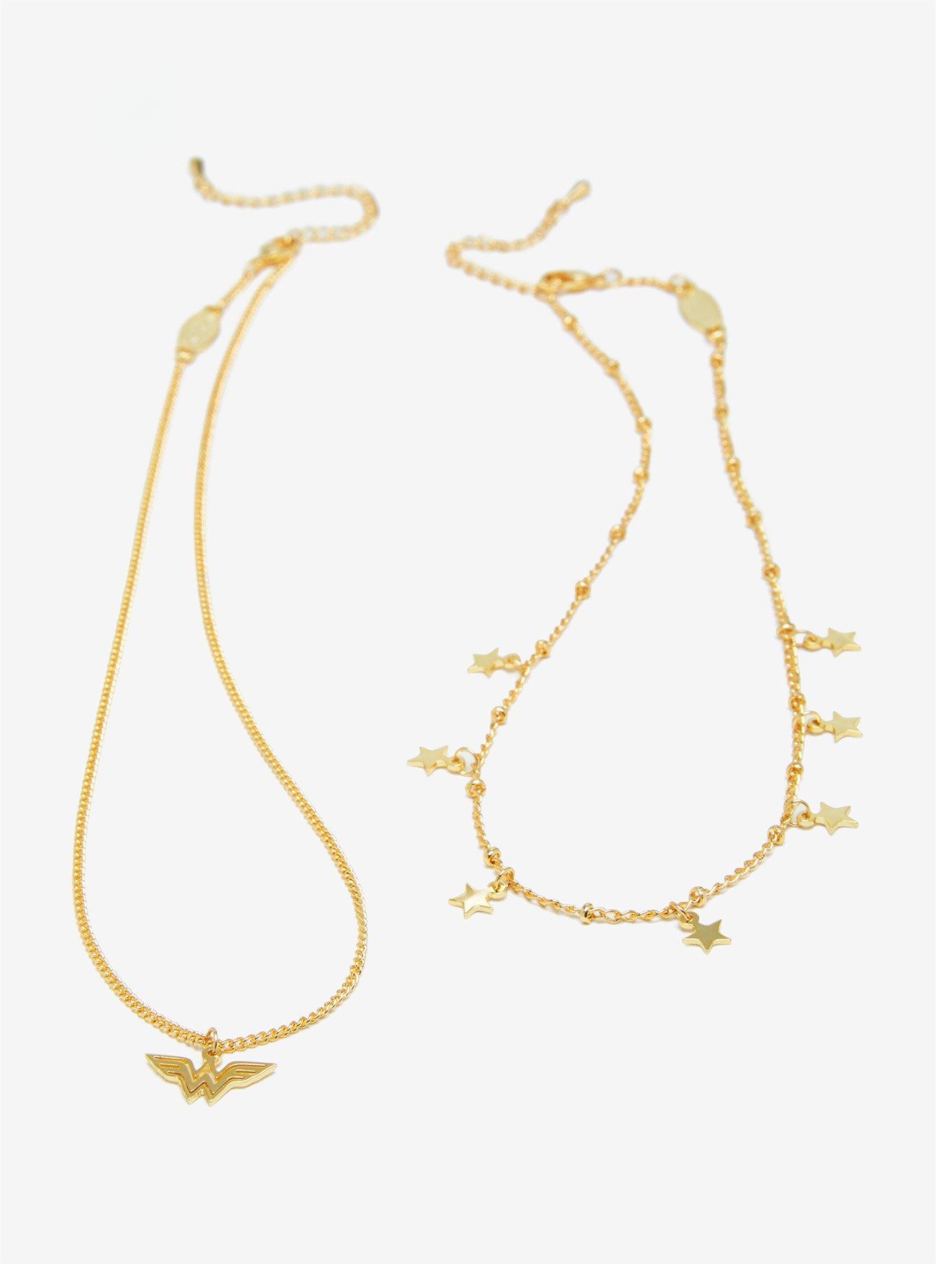DC Comics Wonder Woman Logo Necklace Set - BoxLunch Exclusive | BoxLunch