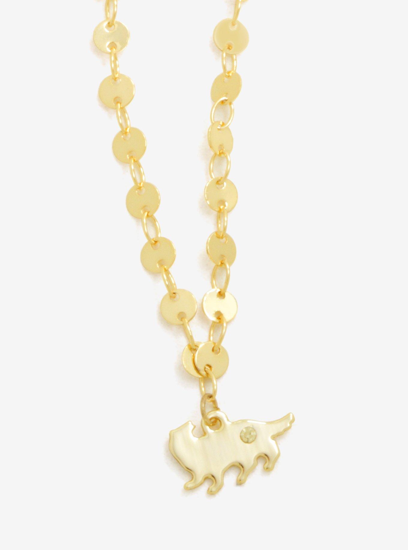 Harry Potter Hufflepuff Disc Chain Necklace | BoxLunch