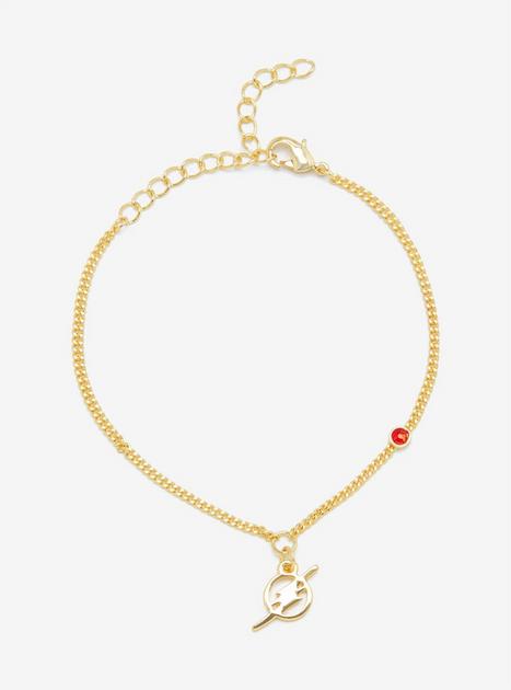 DC Comics The Flash Dainty Chain Stone Bracelet - BoxLunch Exclusive ...