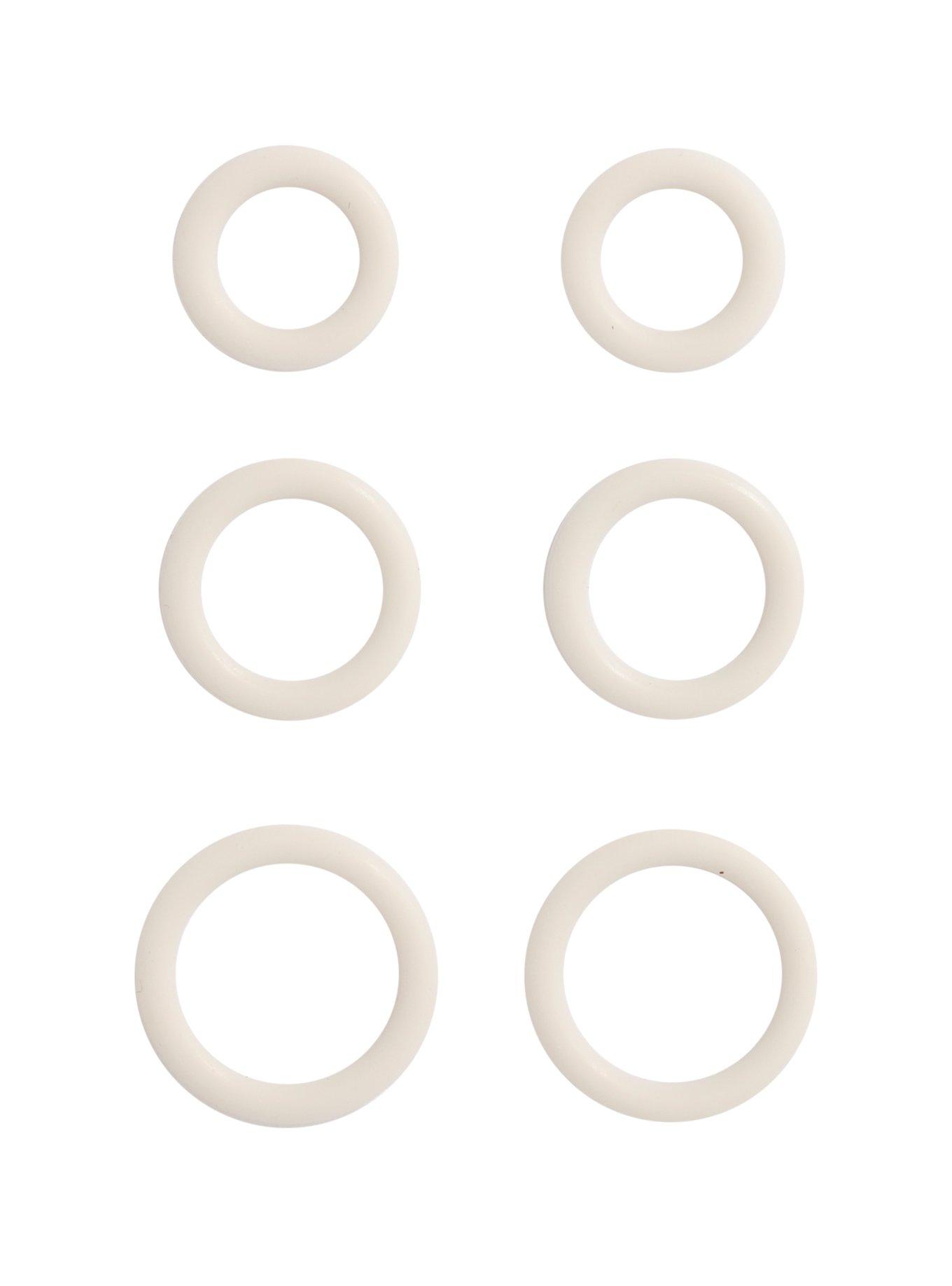 Silicone White O-Ring 6 Pack | Hot Topic