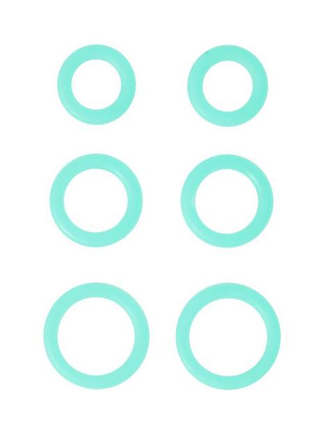 Silicone Blue Glow O-Ring 6 Pack | Hot Topic