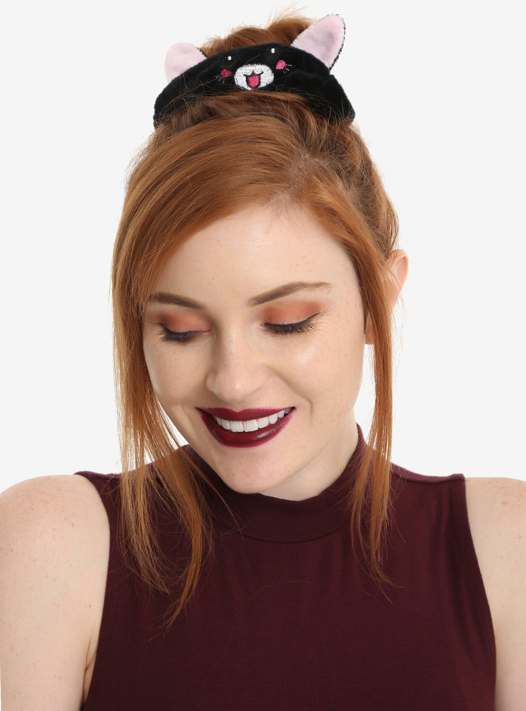 Fuzzy Black Cat Scrunchie | Hot Topic