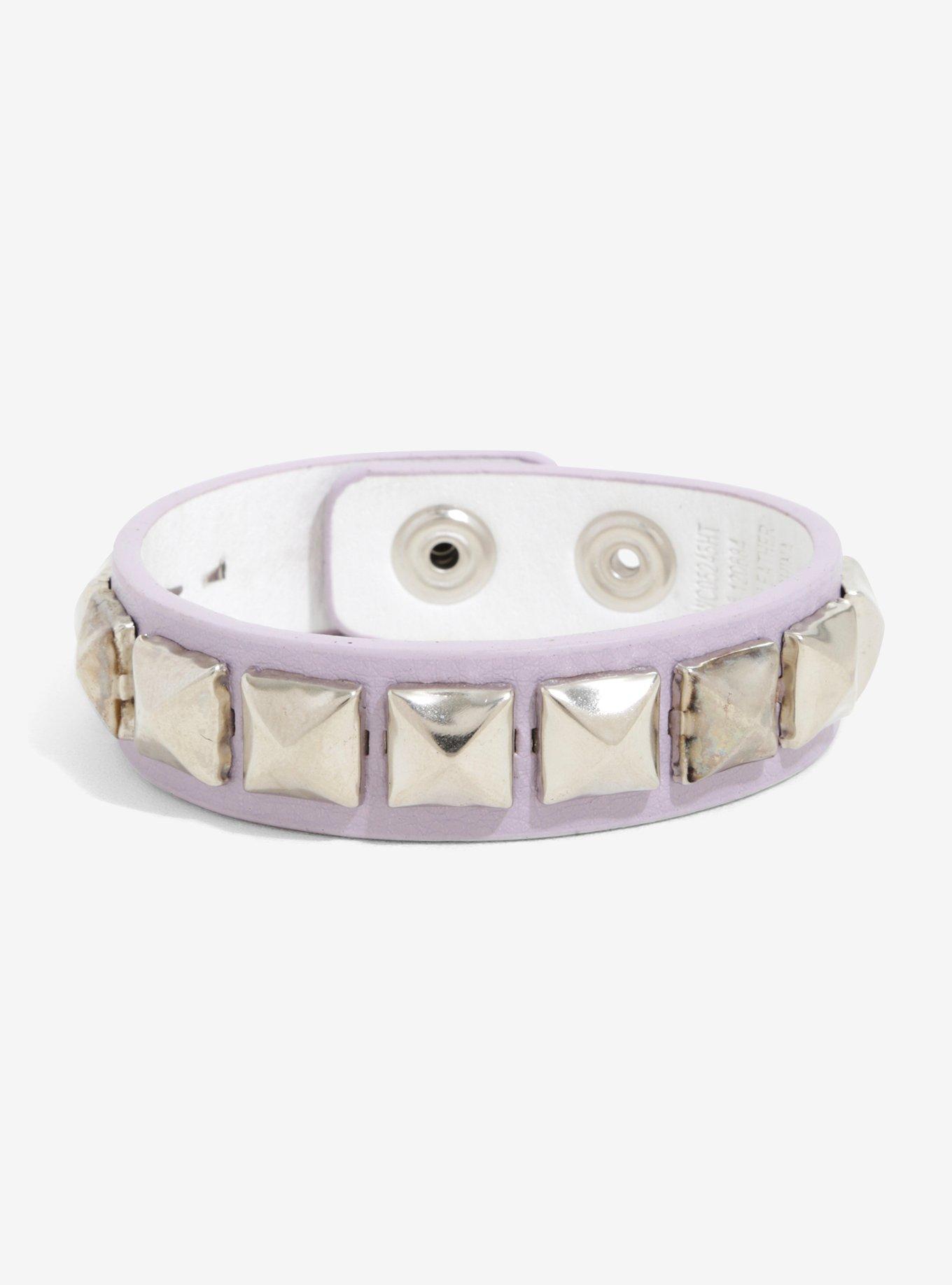 Lavender Pyramid Stud Wrist Cuff | Hot Topic