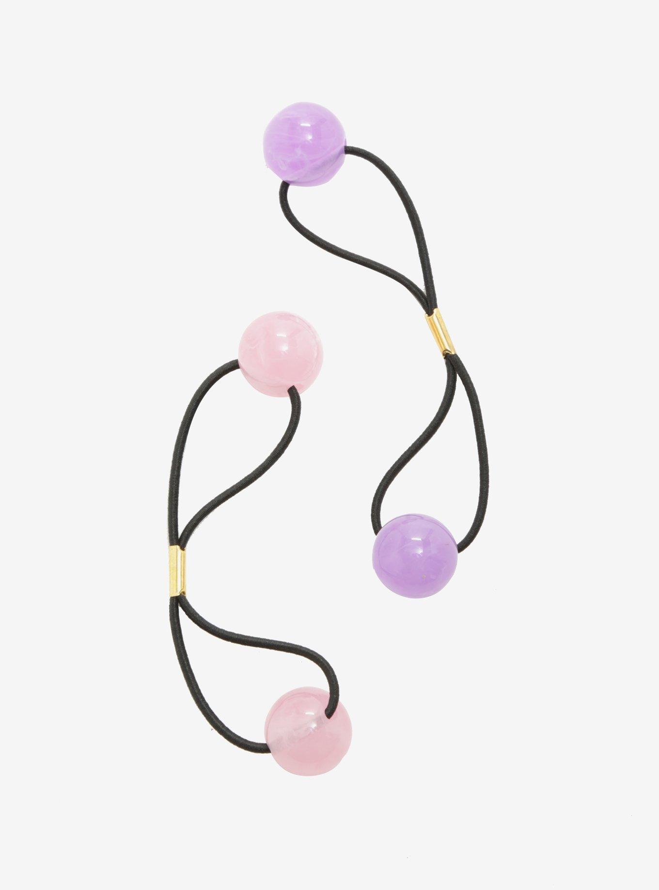 Blackheart Pastel Pink & Lavender Gumball Hair Tie Set | Hot Topic