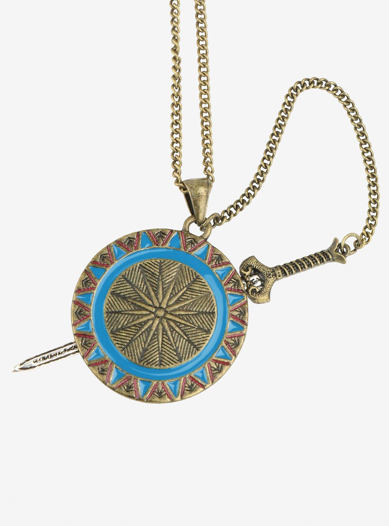 DC Comics Wonder Woman Shield & Sword Necklace | Hot Topic