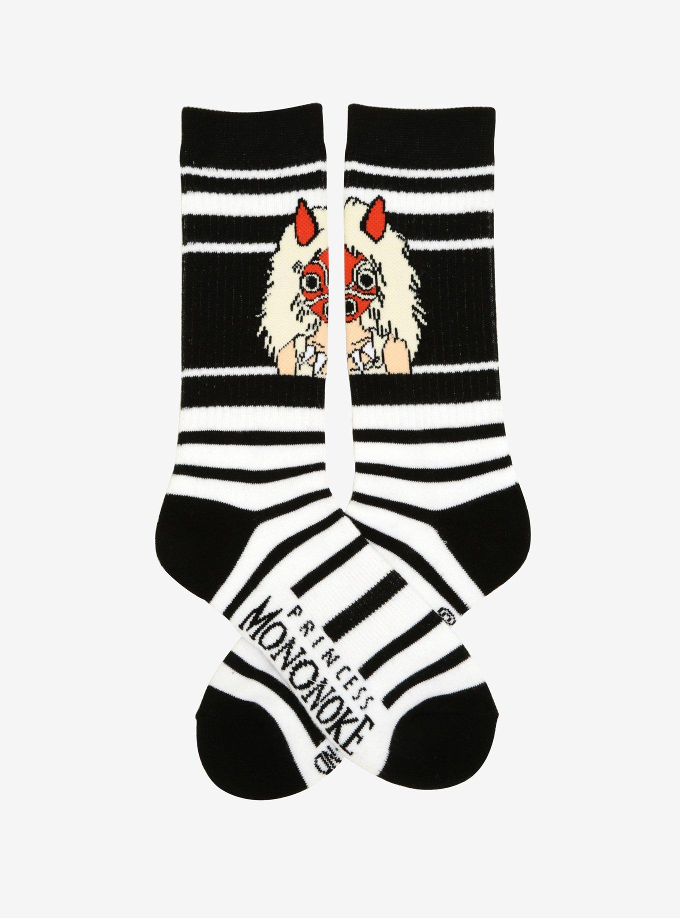Studio Ghibli Princess Mononoke Striped Crew Socks | Hot Topic