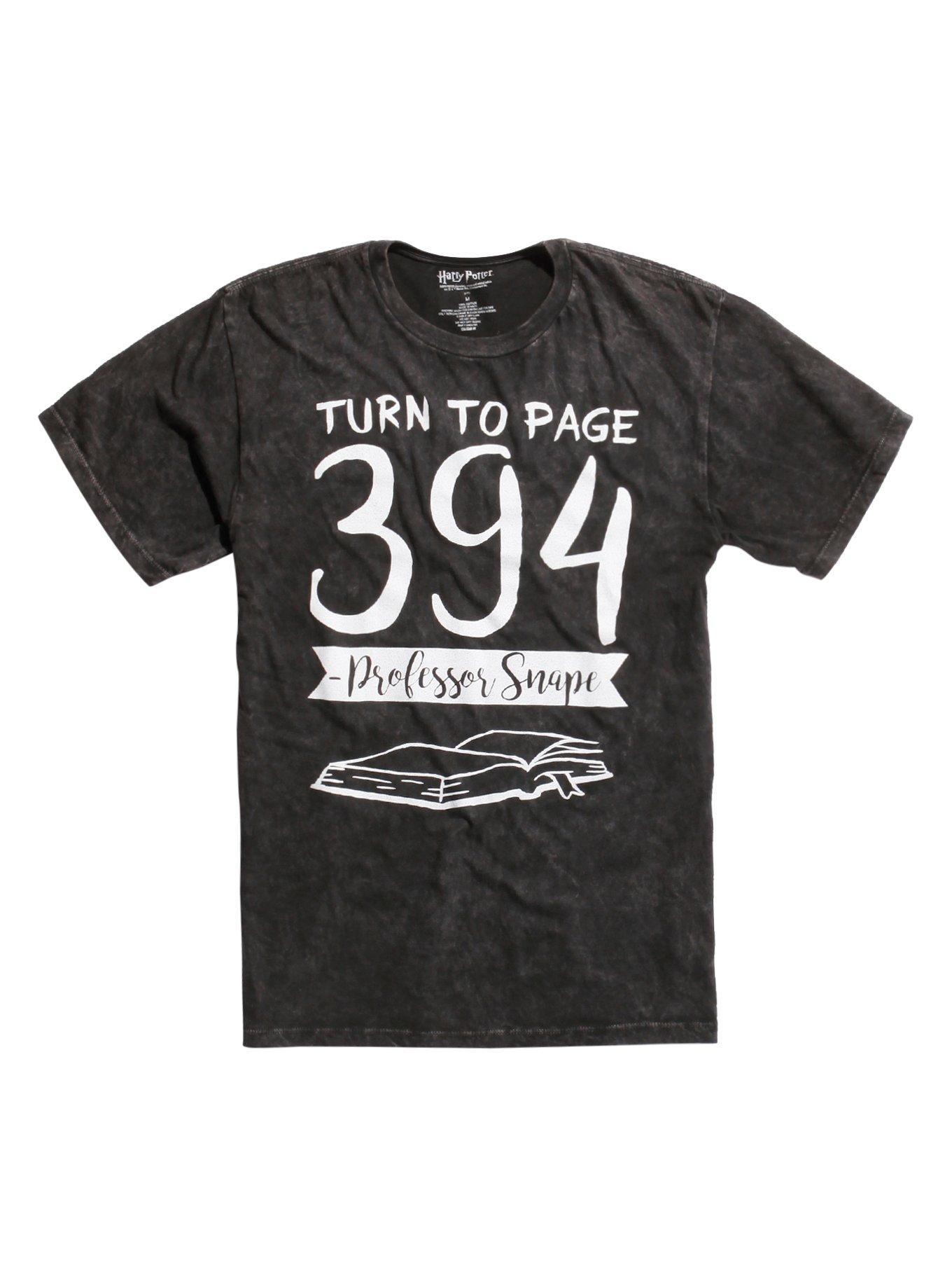 Harry Potter Turn To Page 394 Mineral Wash T-Shirt | Hot Topic