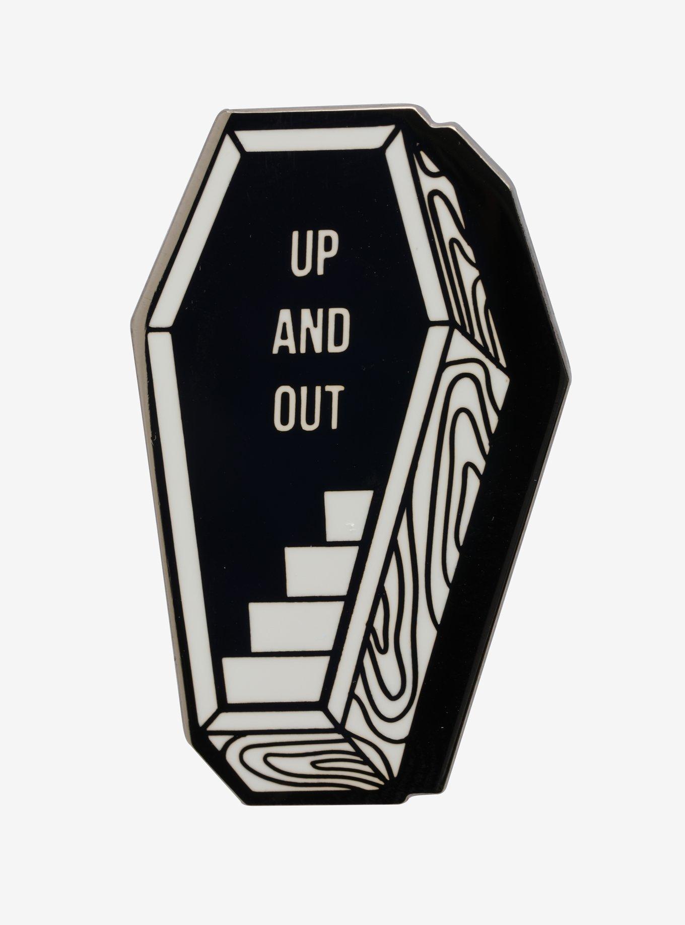 Up And Out Coffin Enamel Pin | BoxLunch