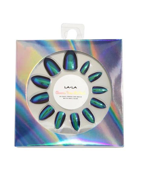 Blue Chrome Press-On Nails | Hot Topic