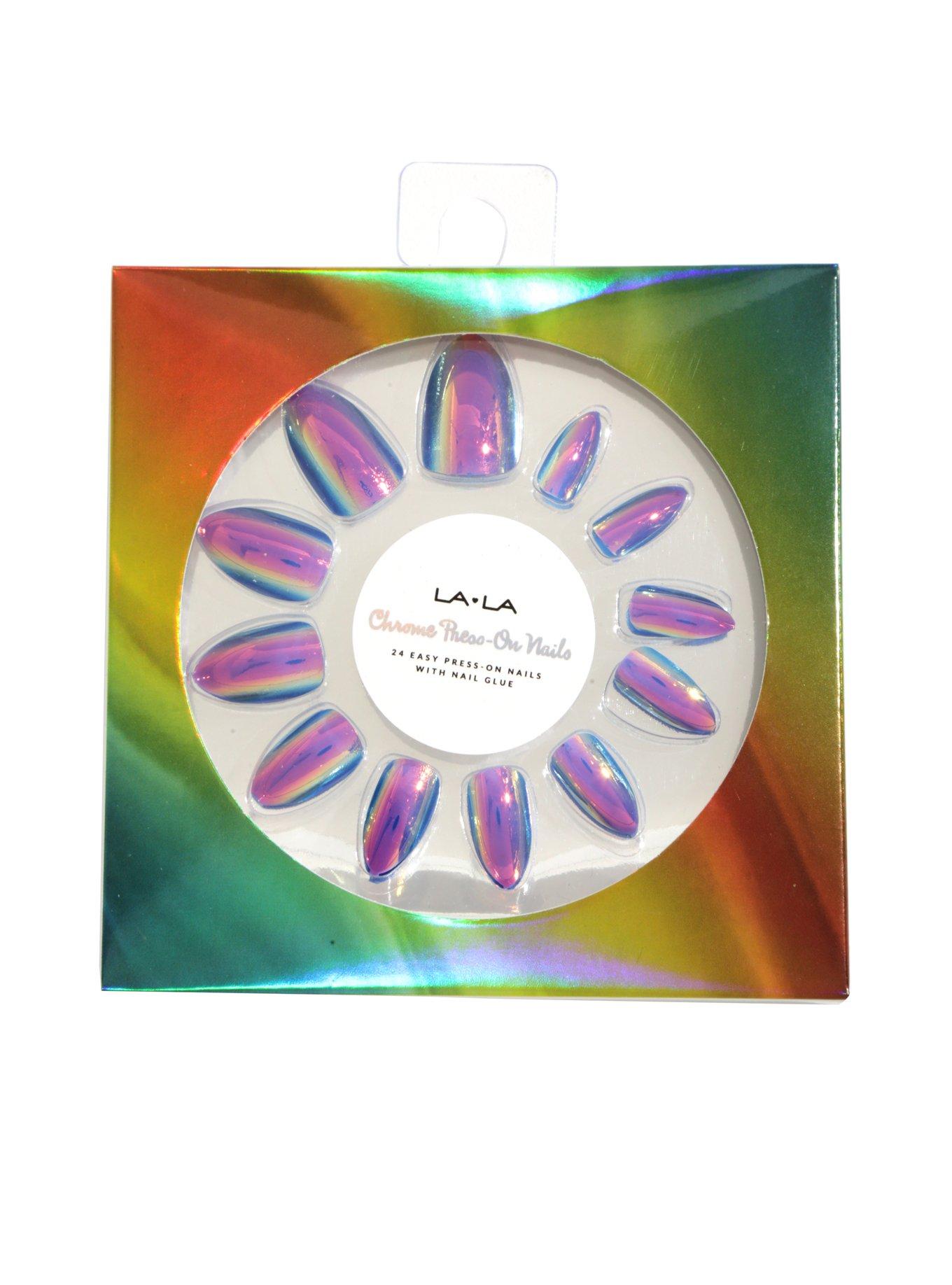 Pink Chrome Press-On Nails | Hot Topic