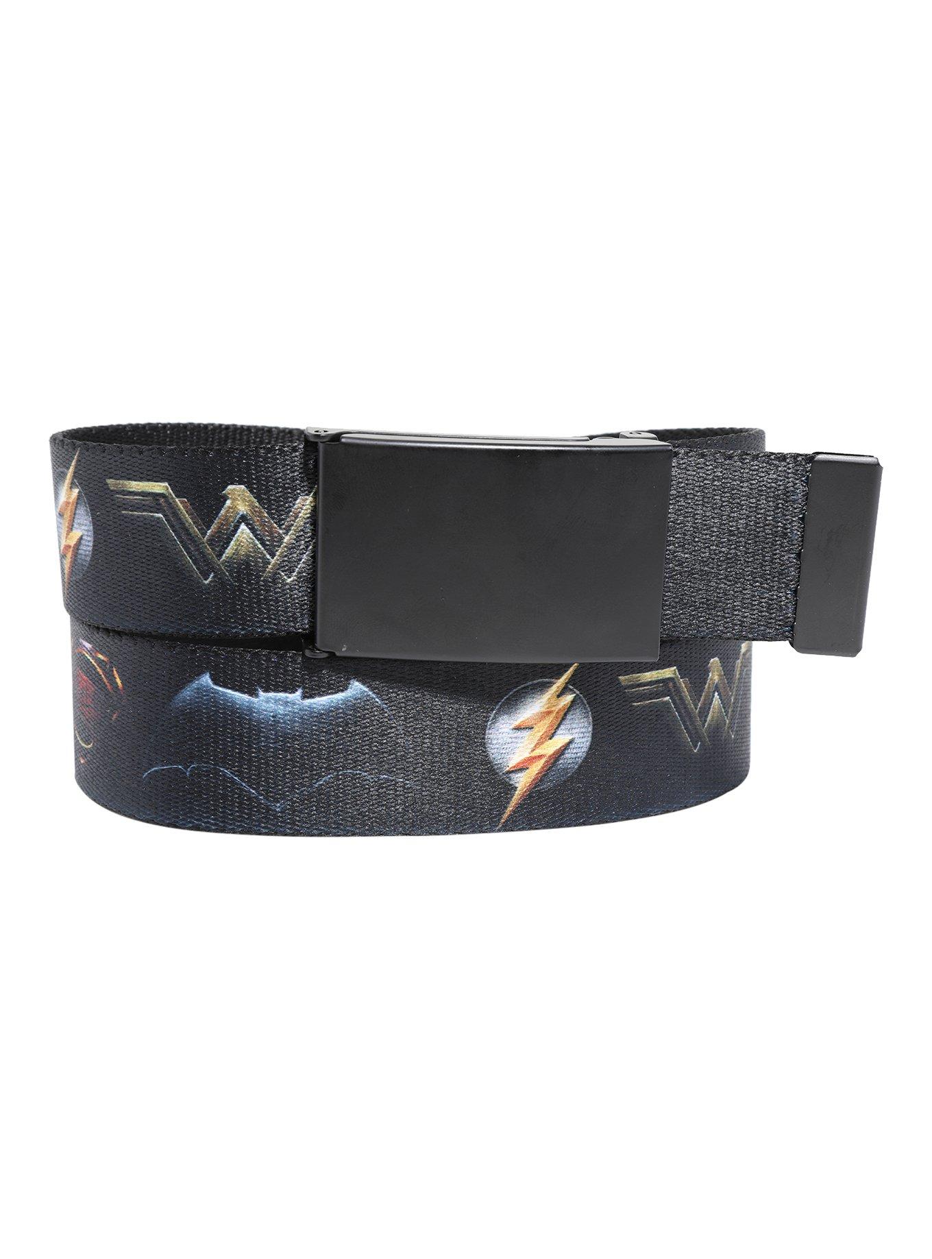 DC Comics Justice League Logo Web Belt | Hot Topic