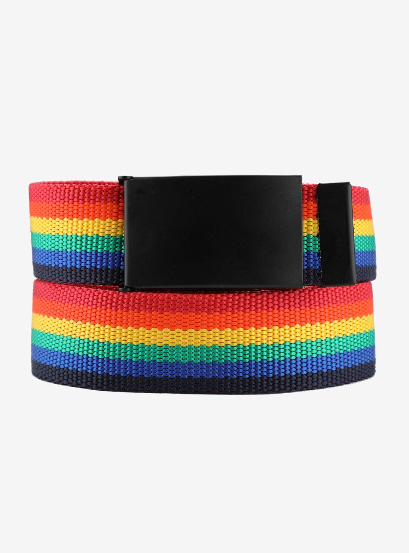 Rainbow Web Belt | Hot Topic