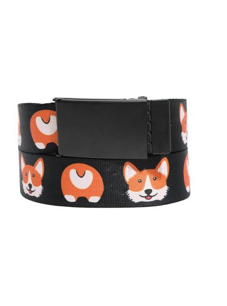 Corgi Heads & Tails Web Belt | Hot Topic