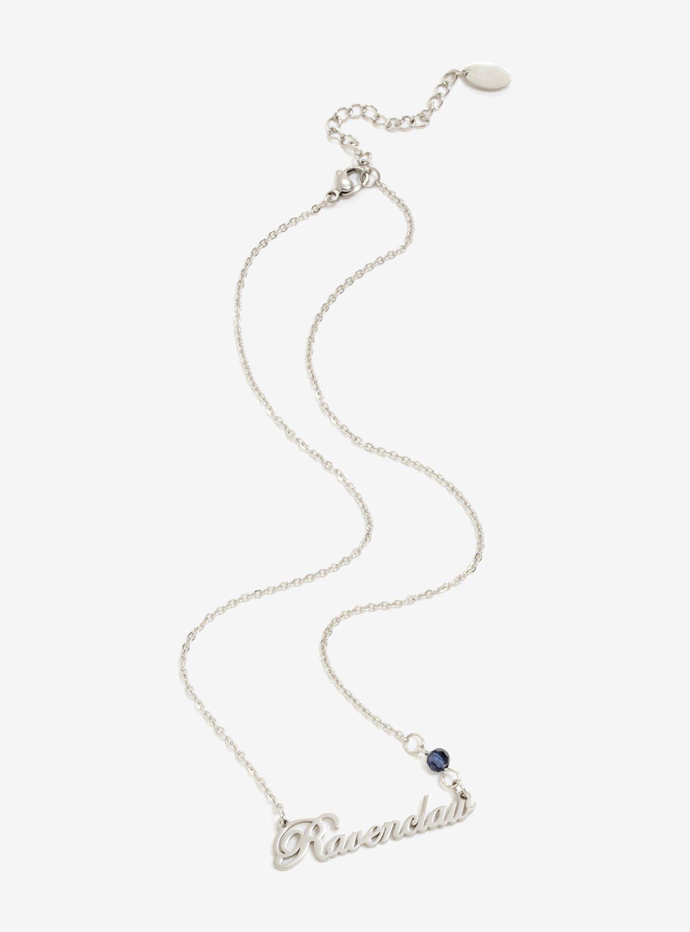 Harry Potter Ravenclaw Cursive Stone Necklace | BoxLunch