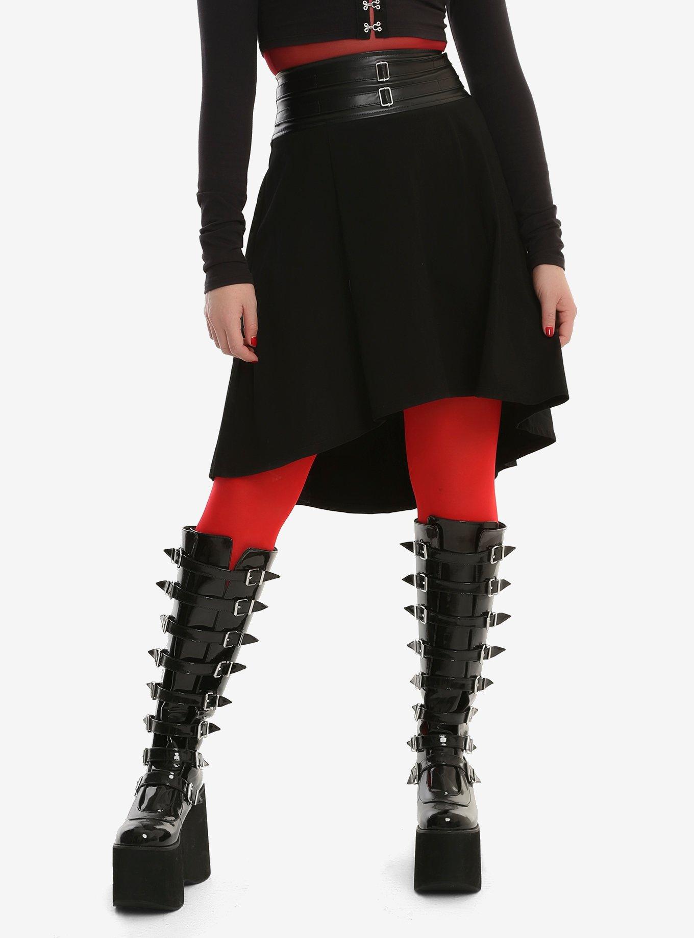 Tripp Double Belted Hi Low Hem Skirt Hot Topic