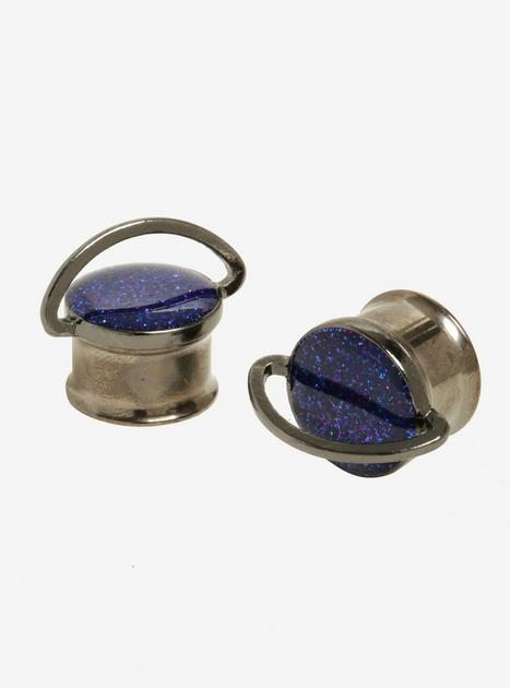 Steel Glitter Planet Plug 2 Pack | Hot Topic