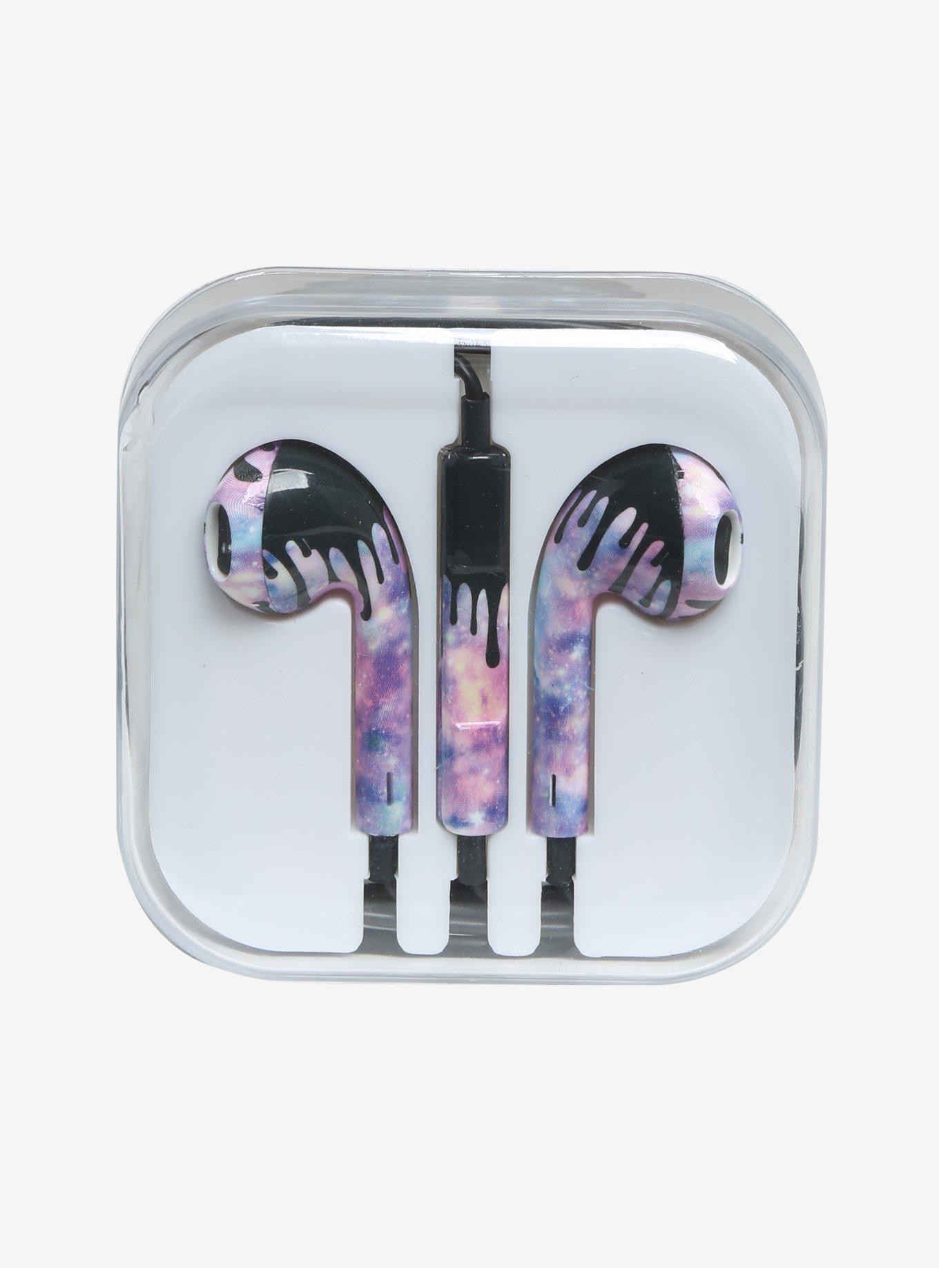 Black Drip Galaxy Earbuds | Hot Topic