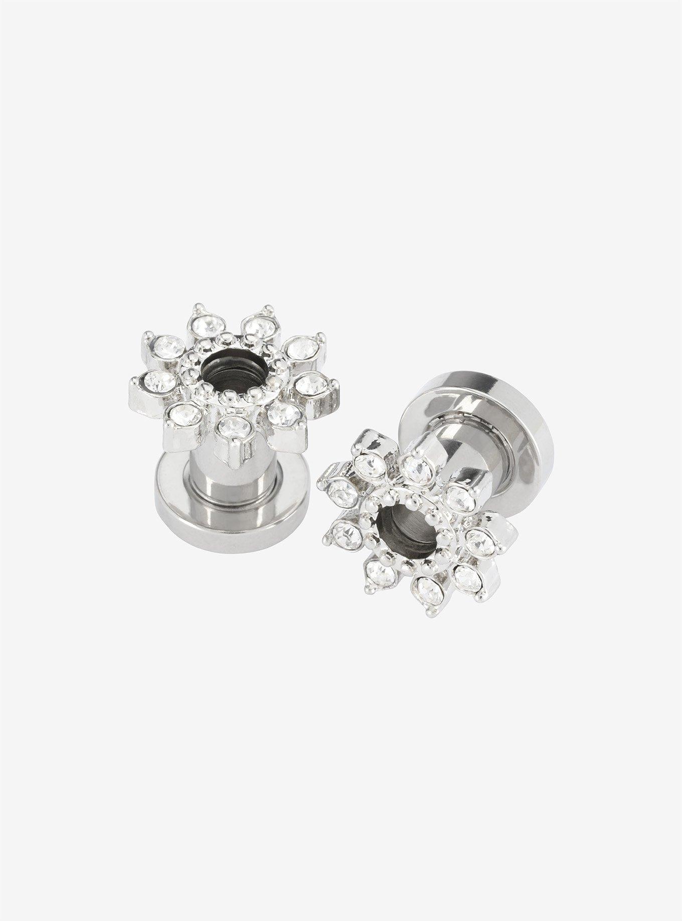 Steel Clear CZ Boho Steel Spool Plug 2 Pack | Hot Topic