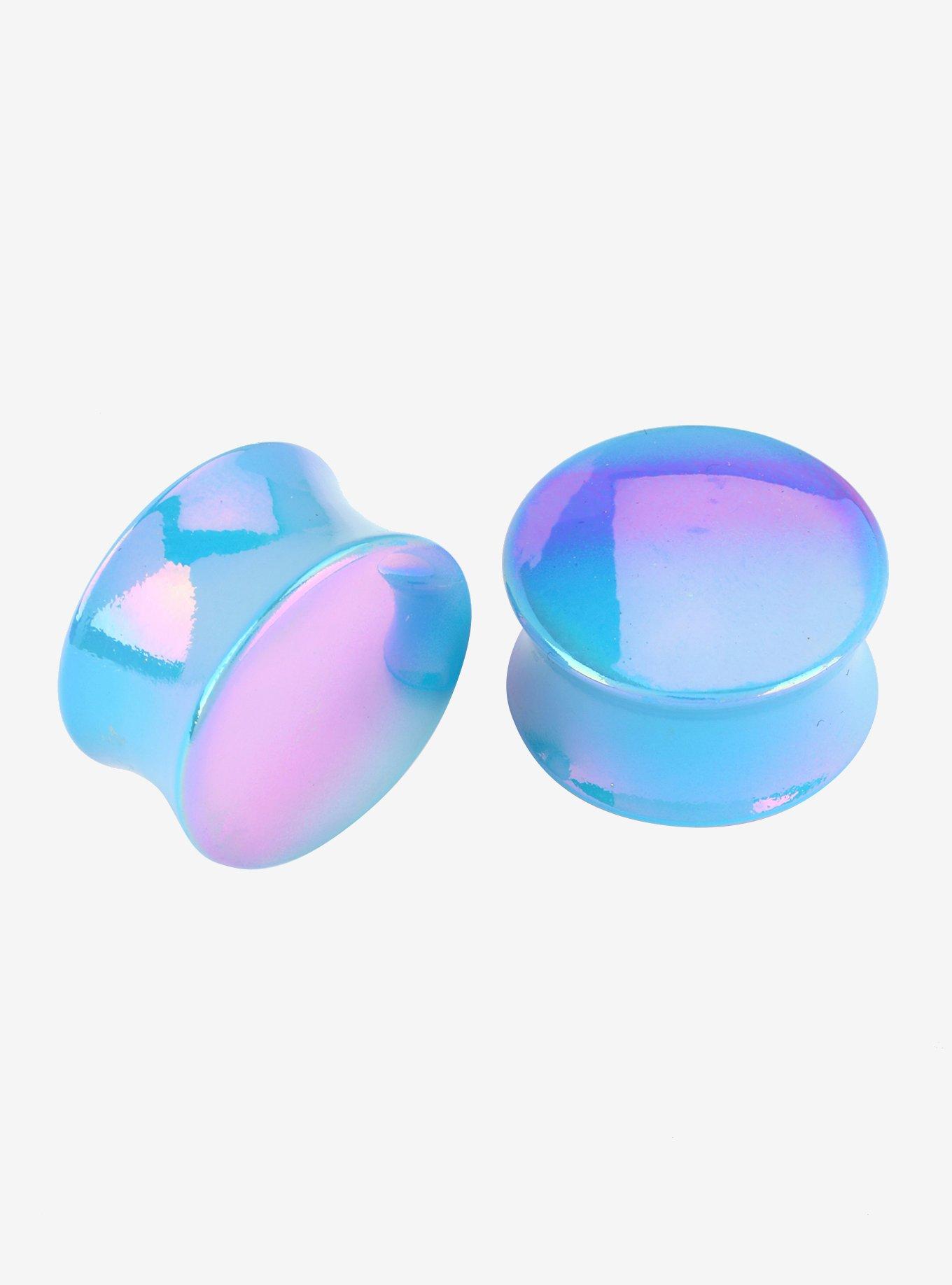 Acrylic Pink Purple Iridescent Double Flare Plug 2 Pack | Hot Topic