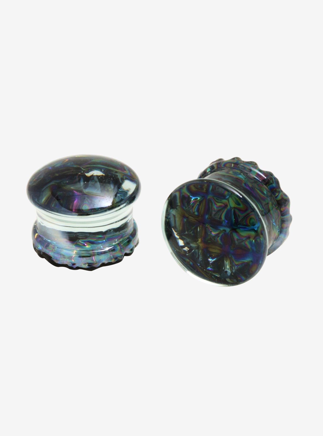 Glass Waffle Back Rainbow Plugs 2 Pack | Hot Topic