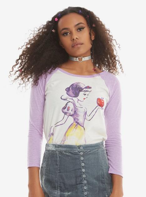Disney Snow White And The Seven Dwarfs Watercolor Girls Raglan | Hot Topic
