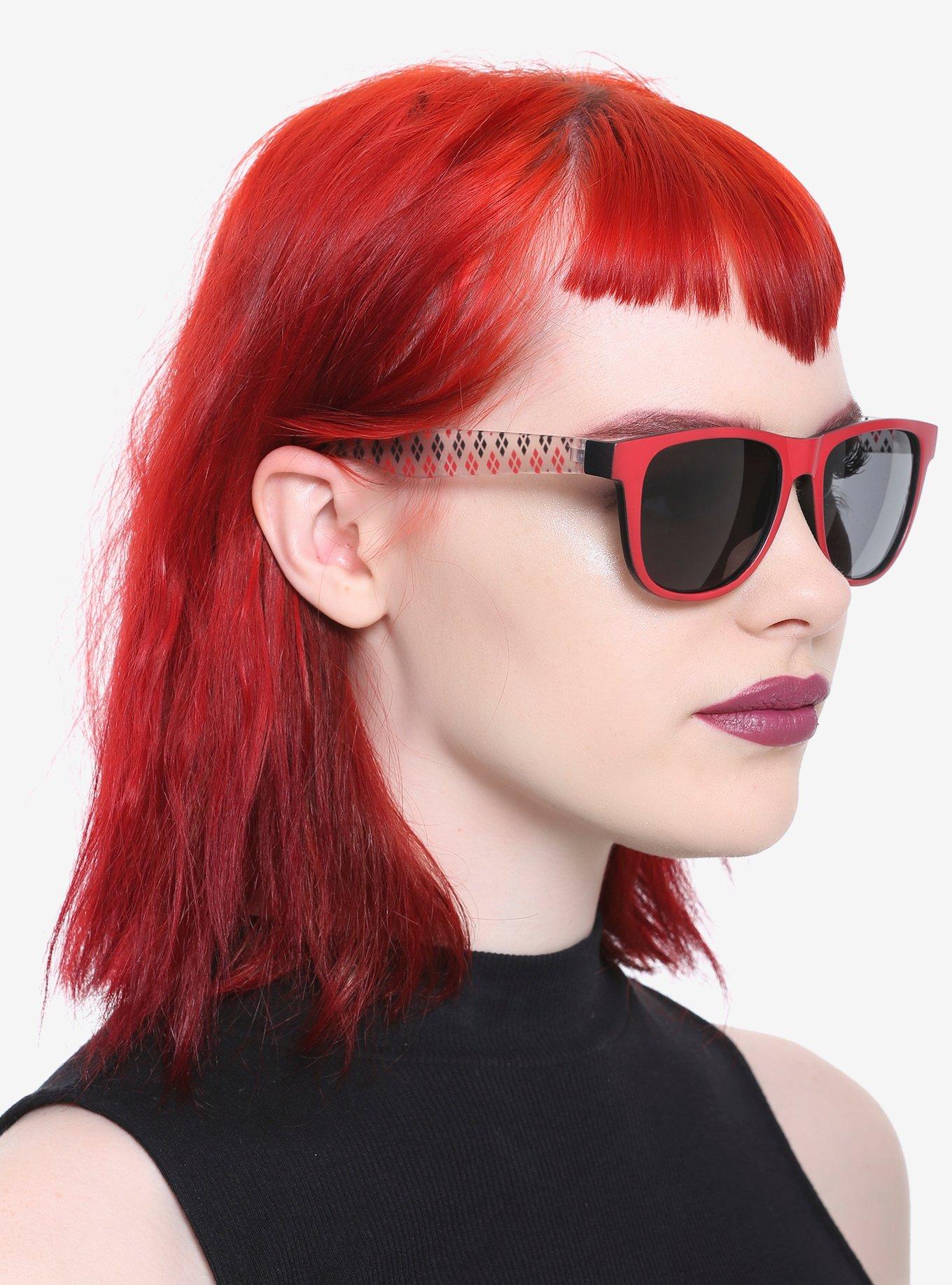 DC Comics Harley Quinn Transparent Arm Retro Sunglasses | Hot Topic