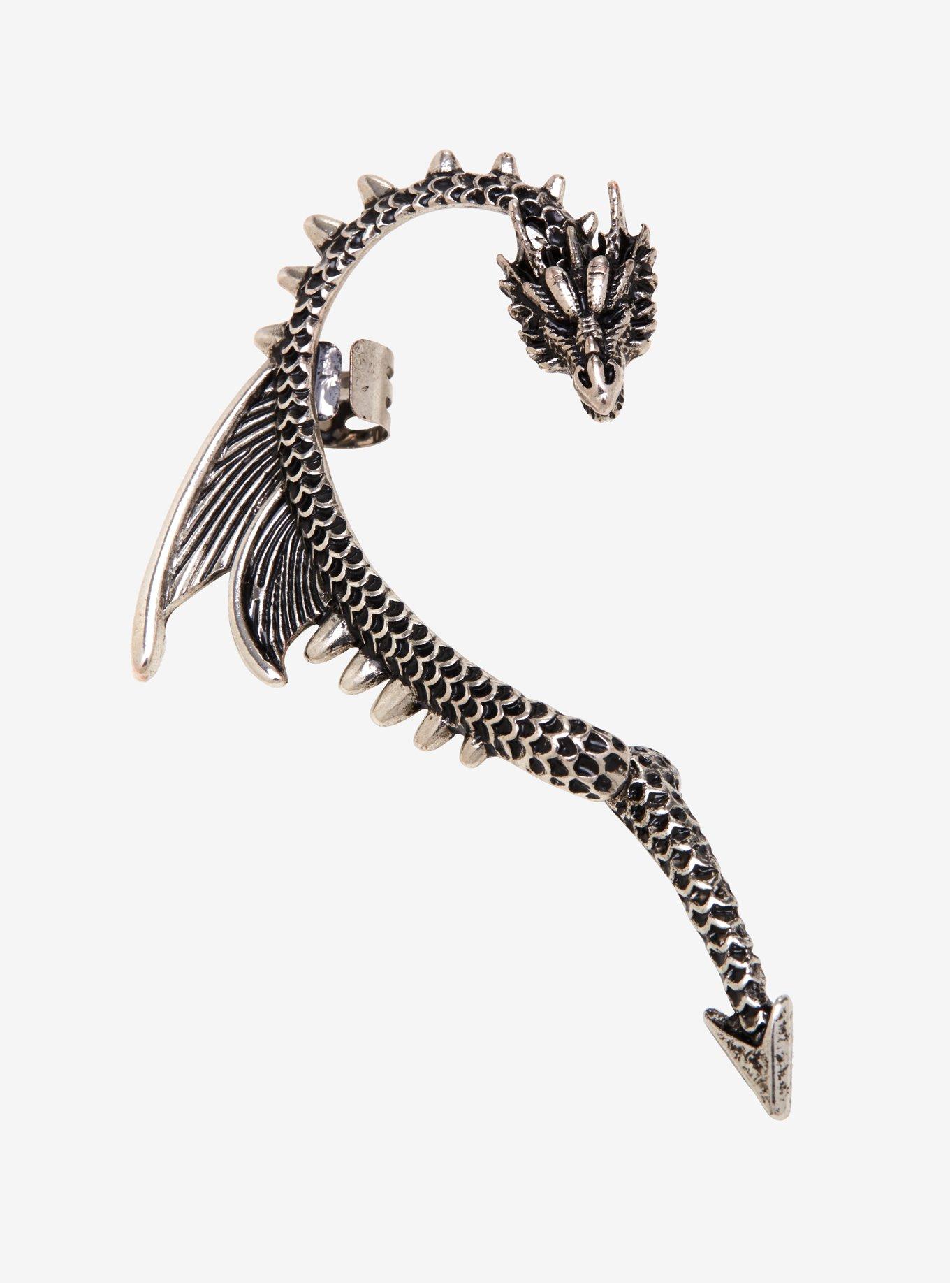 Blackheart Dragon Ear Tunnel Cuff | Hot Topic