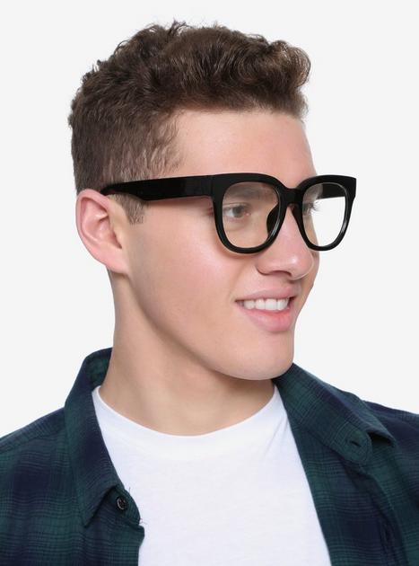 Black Frame Clear Lens Oversized Square Glasses | Hot Topic