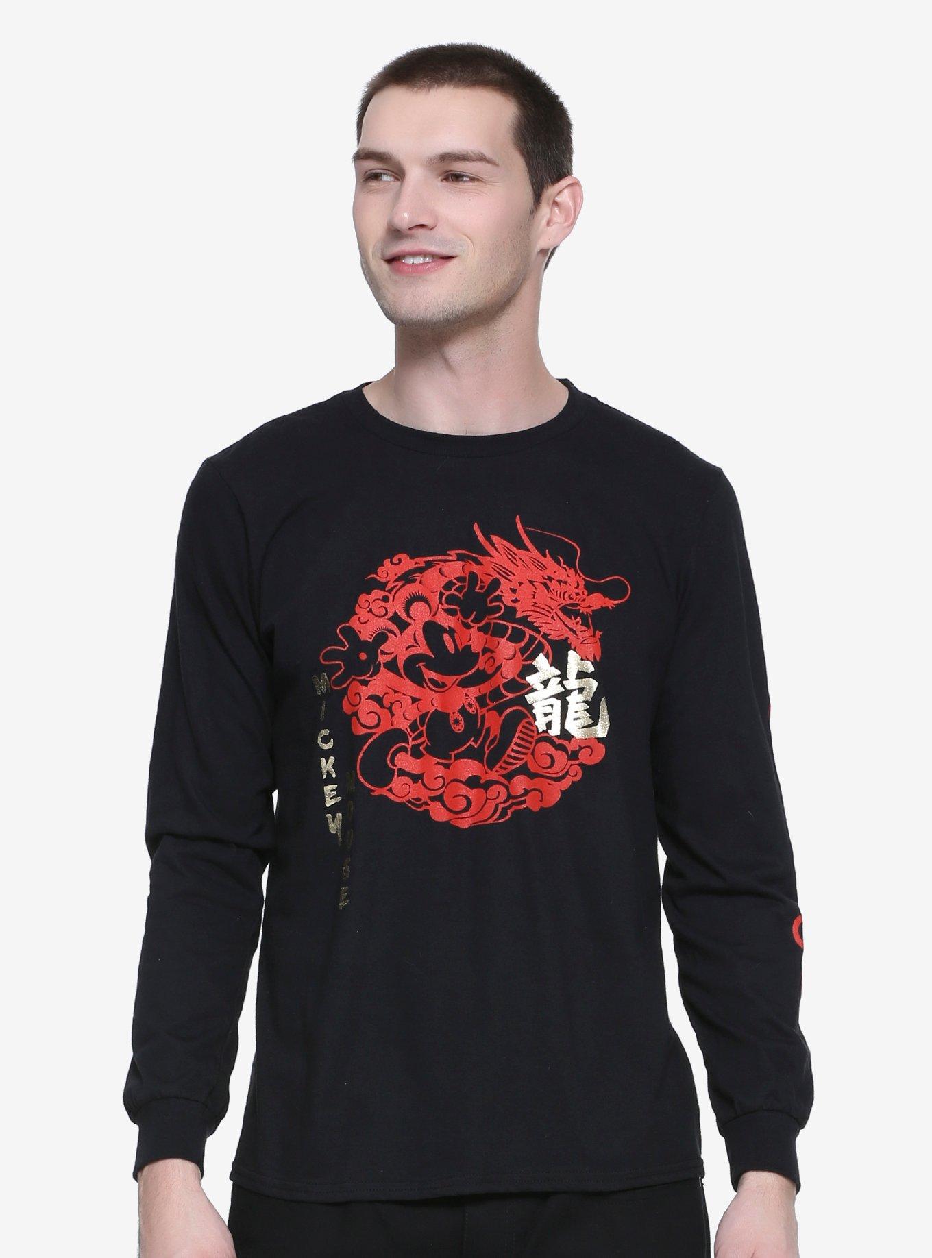 Disney Mickey Mouse Dragon Long Sleeve T-Shirt - BoxLunch Exclusive ...