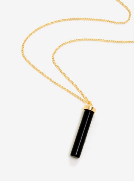 Black Onyx Long Chain Necklace | BoxLunch