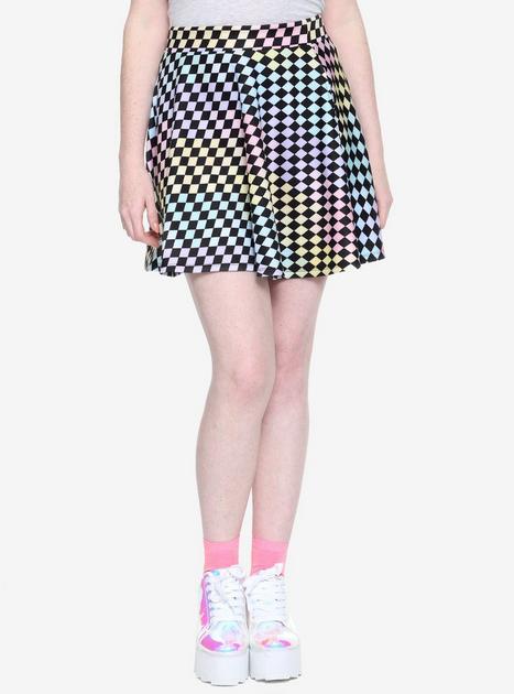 Pastel Checkered Skater Skirt | Hot Topic