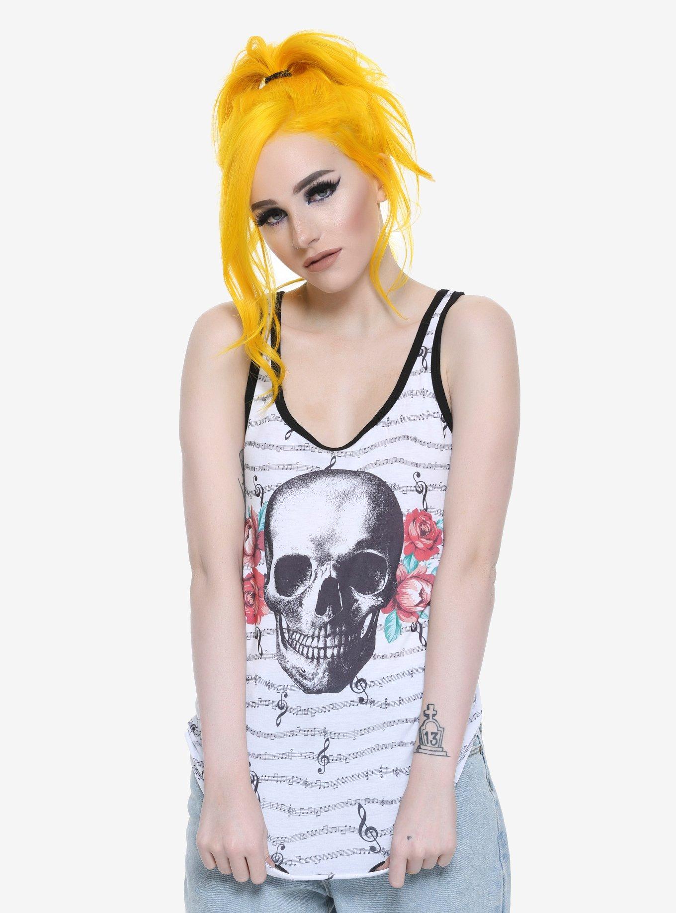 Skull Rose Music Note Girls Tank Top | Hot Topic