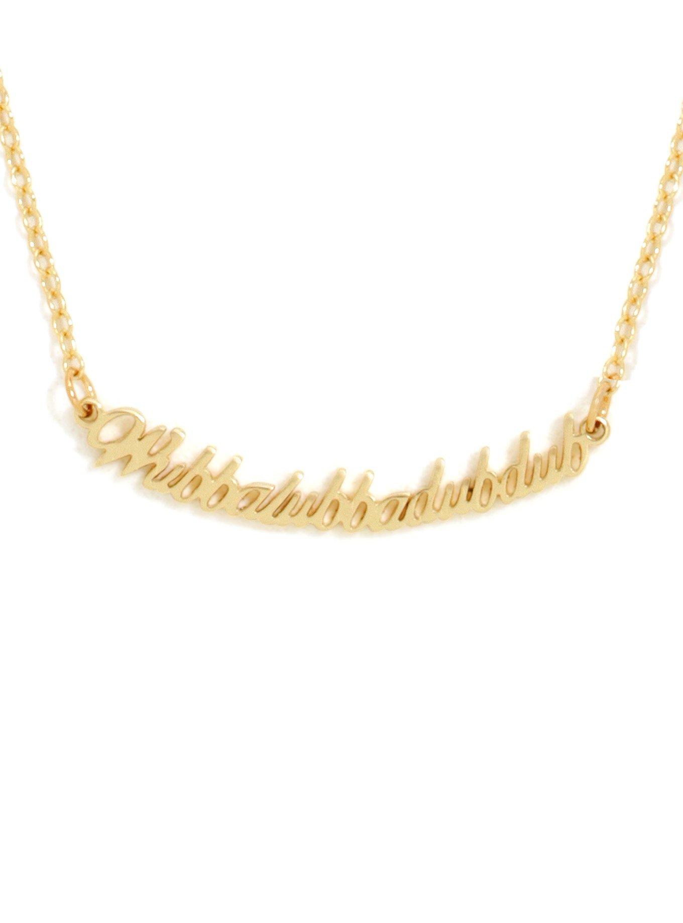 Rick And Morty Wubba Lubba Dub-Dub Script Necklace | Hot Topic