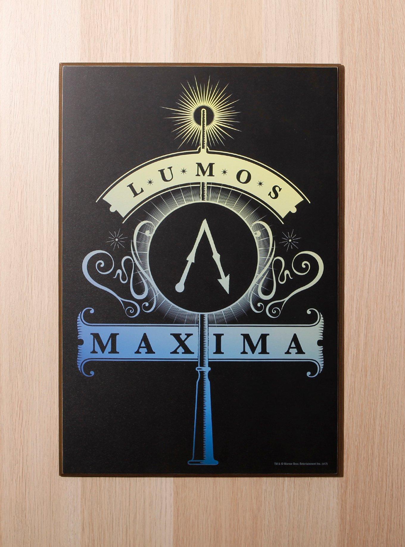 Harry Potter Lumos Maxima Glow Wood Wall Art | Hot Topic