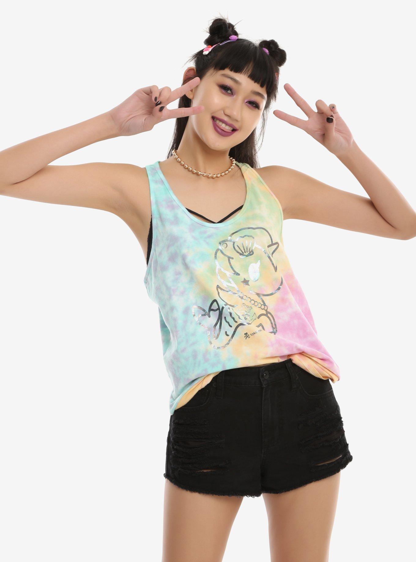 Tokidoki Mermicorno Marina Tie Dye Foil Girls Tank Top | Hot Topic