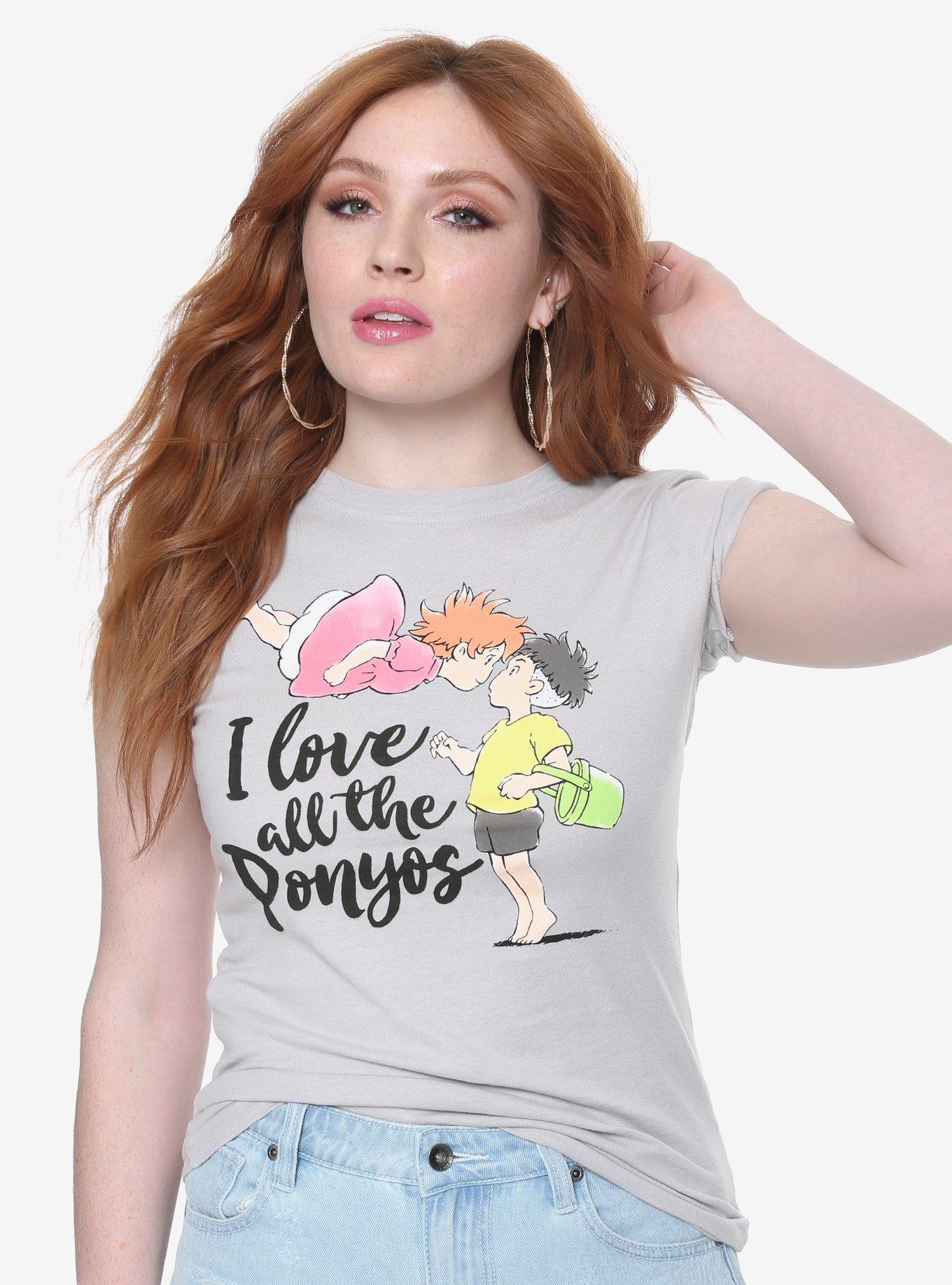 Her Universe Studio Ghibli Ponyo Love All The Ponyos Girls T-Shirt ...
